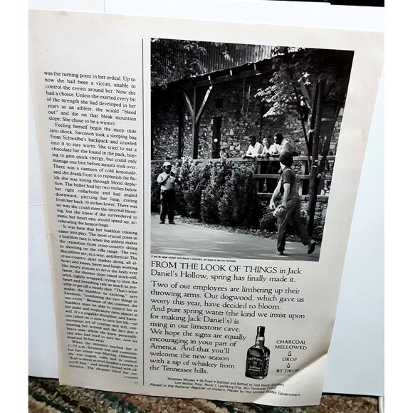 Wall Decor | 1985 Jack Daniels Whiskey Two Employees Playing Catch ...